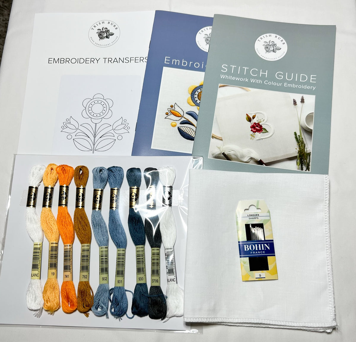Beginner Kit Folk art flower – Trish Burr Embroidery