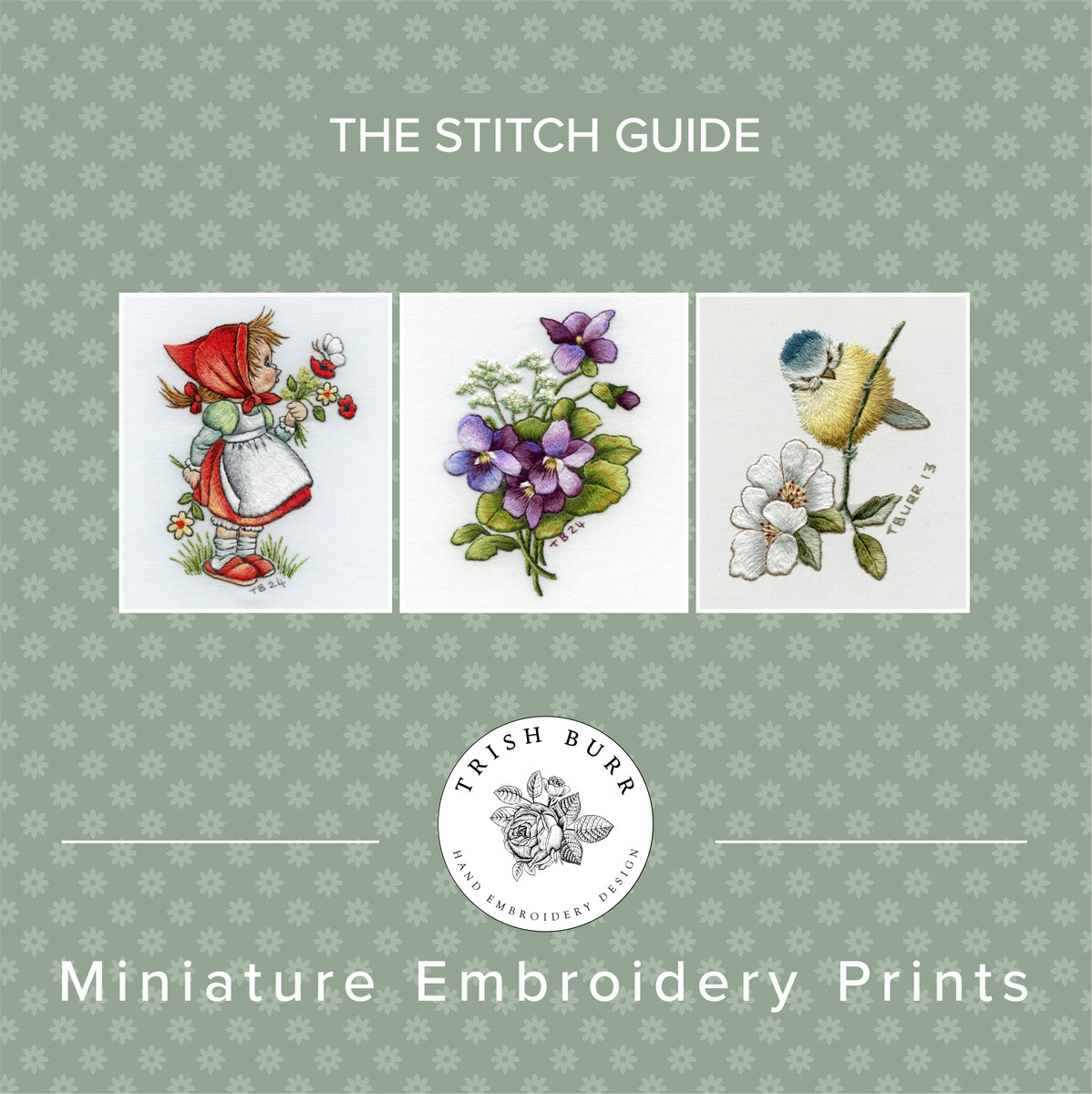 PRINTED PATTERN Vintage robin and pansies in miniature – Trish Burr ...