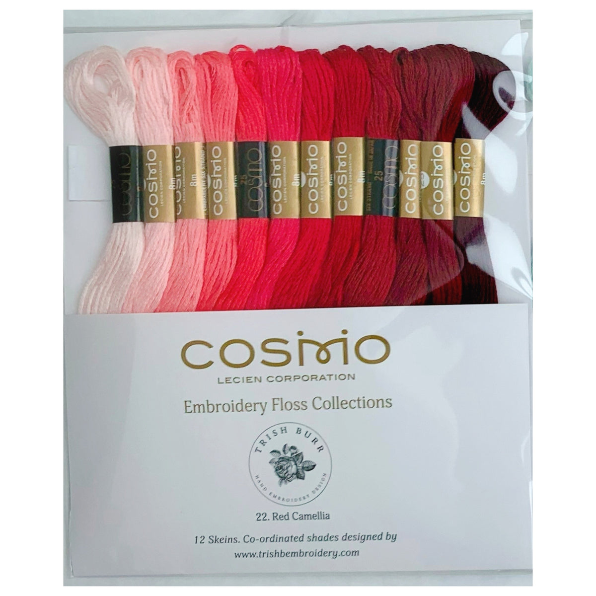 Cosmo thread pack Red Camellia – Trish Burr Embroidery