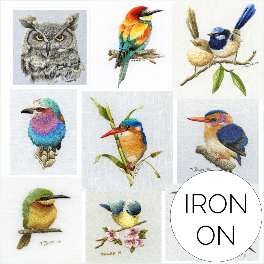 Transfer Pack 2 Birds Collection – Trish Burr Embroidery